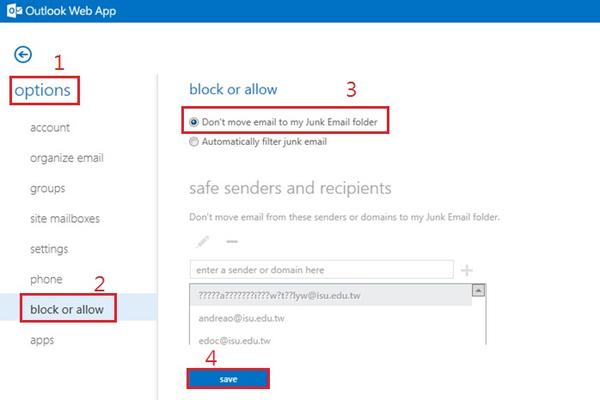 Outlook Web App How To Block The Junk Email Filter In Outlook Web App outlook-web-app-how-to-block-the-junk-email-filter-in-outlook-web-app